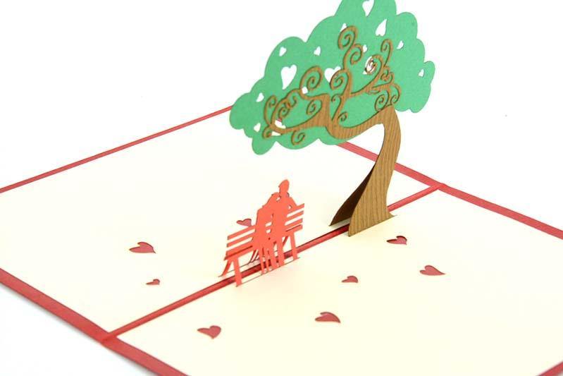Couple on Bench – Henry Pop-Up Cards
