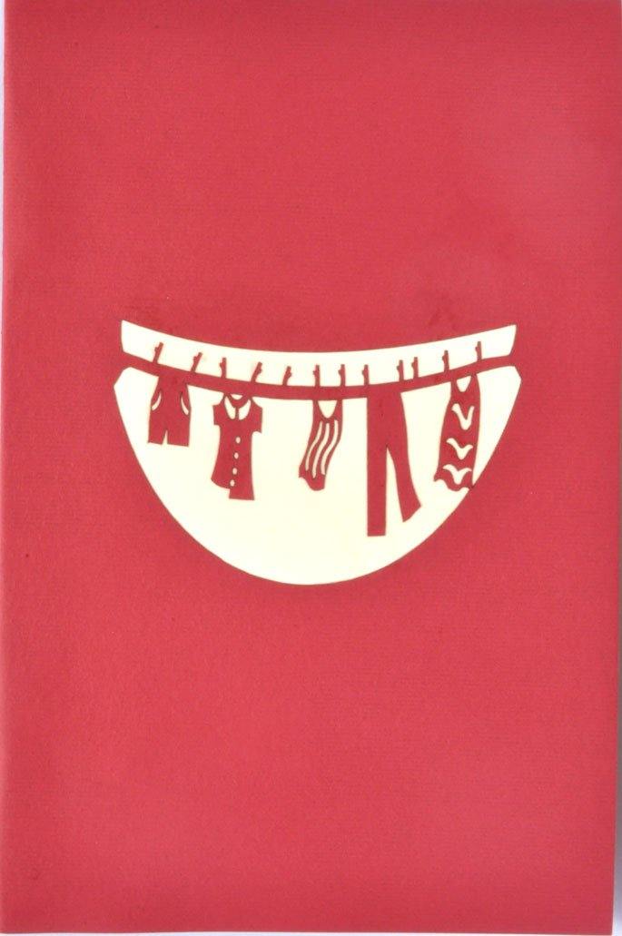 Clothes on Washing Line – Henry Pop-Up Cards